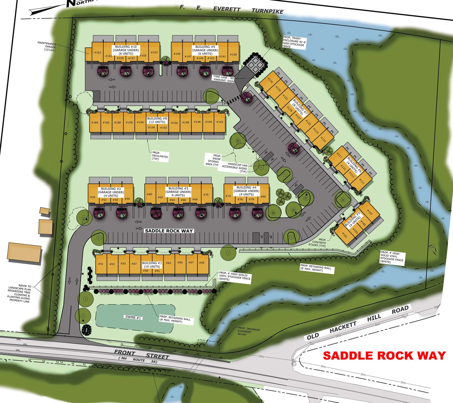 Saddle Rock Way townhouse community in Manchester, NH